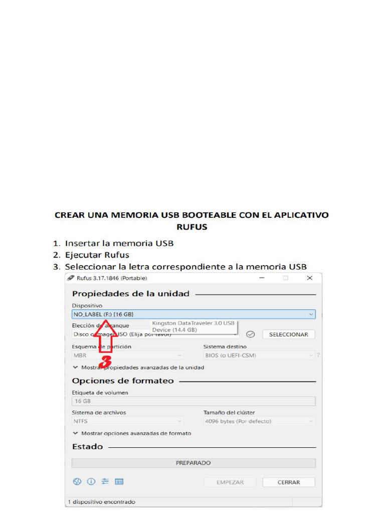 Crear Una Memoria Usb Booteable Con El Aplicativo Rufus | PDF