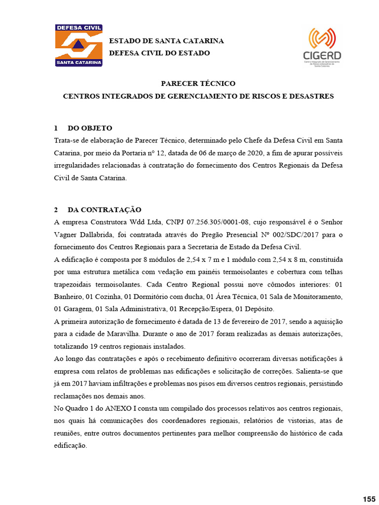 Relatório CIGERDs - Renann e Jaciara | PDF | Estado | Tempo