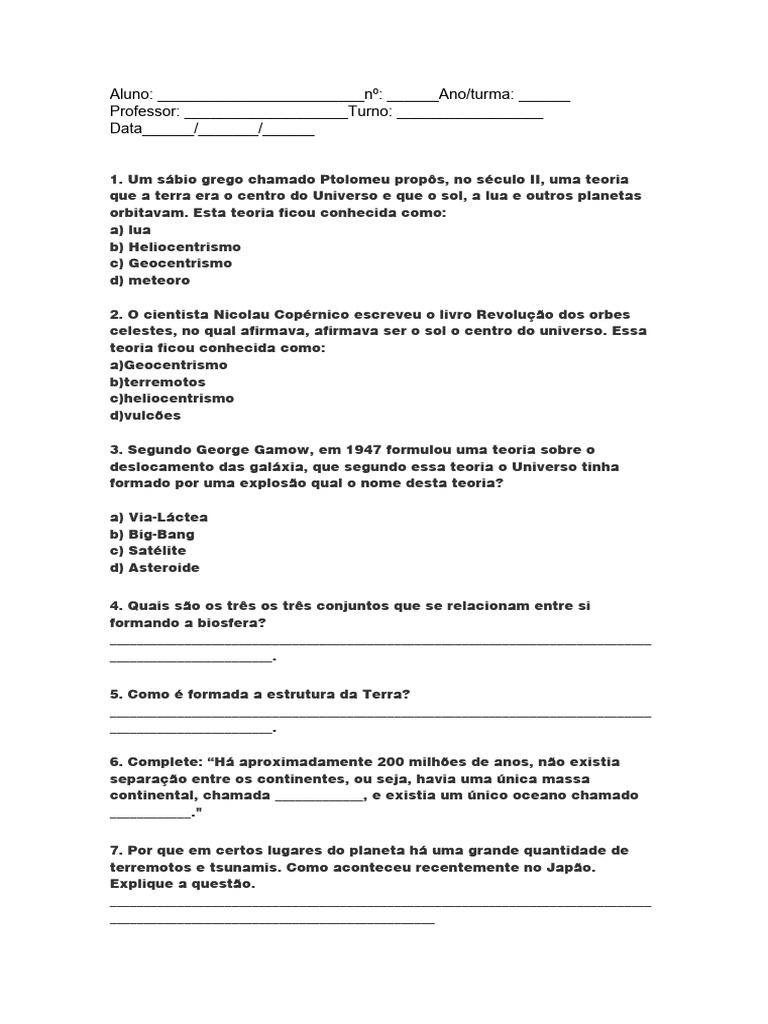 Teorias do Universo e Estrutura da Terra | PDF | Terra | Continente