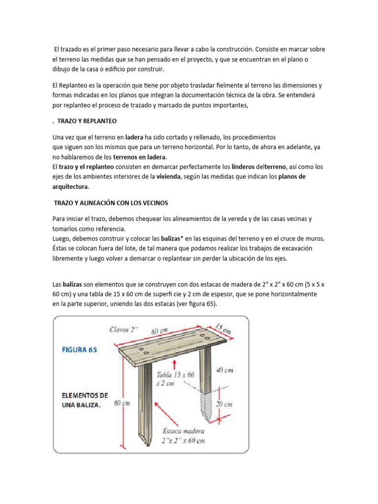 Proceso de Trazado en Construcción | PDF