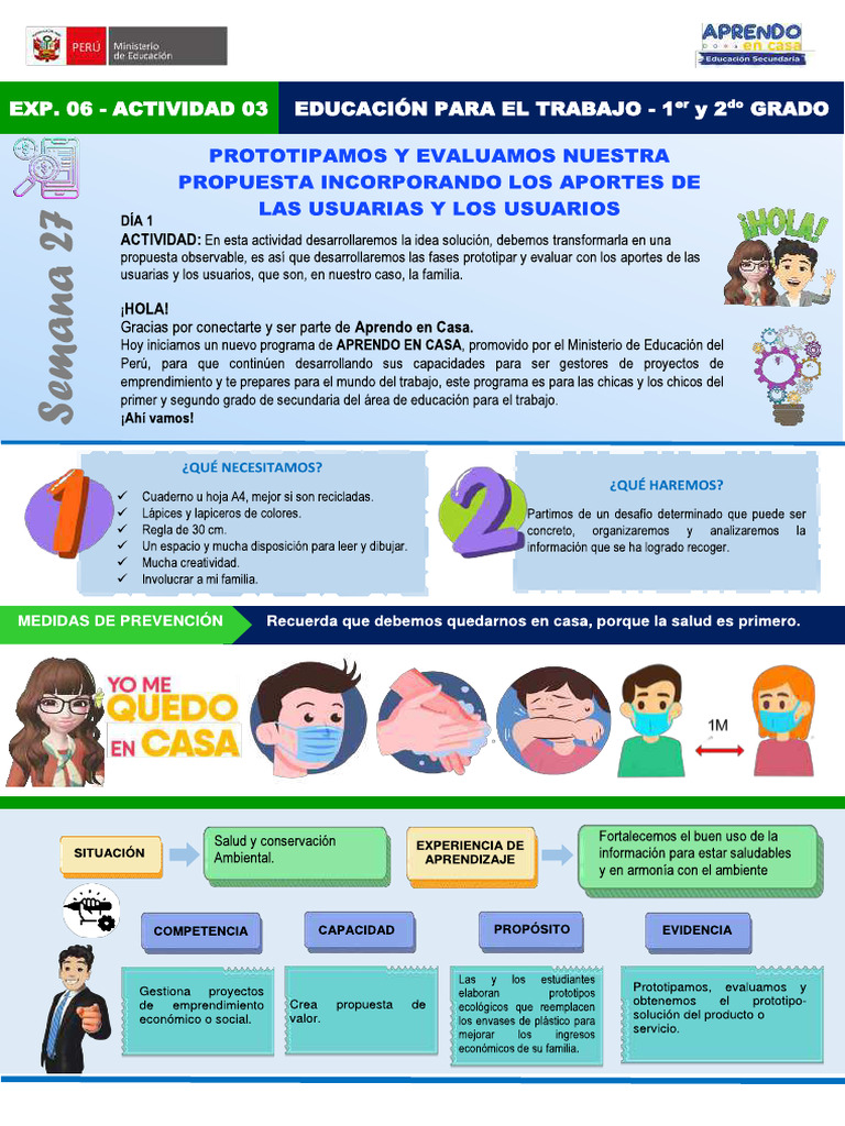 SEMANA 27 - EPT 1° y 2° GRADO | PDF