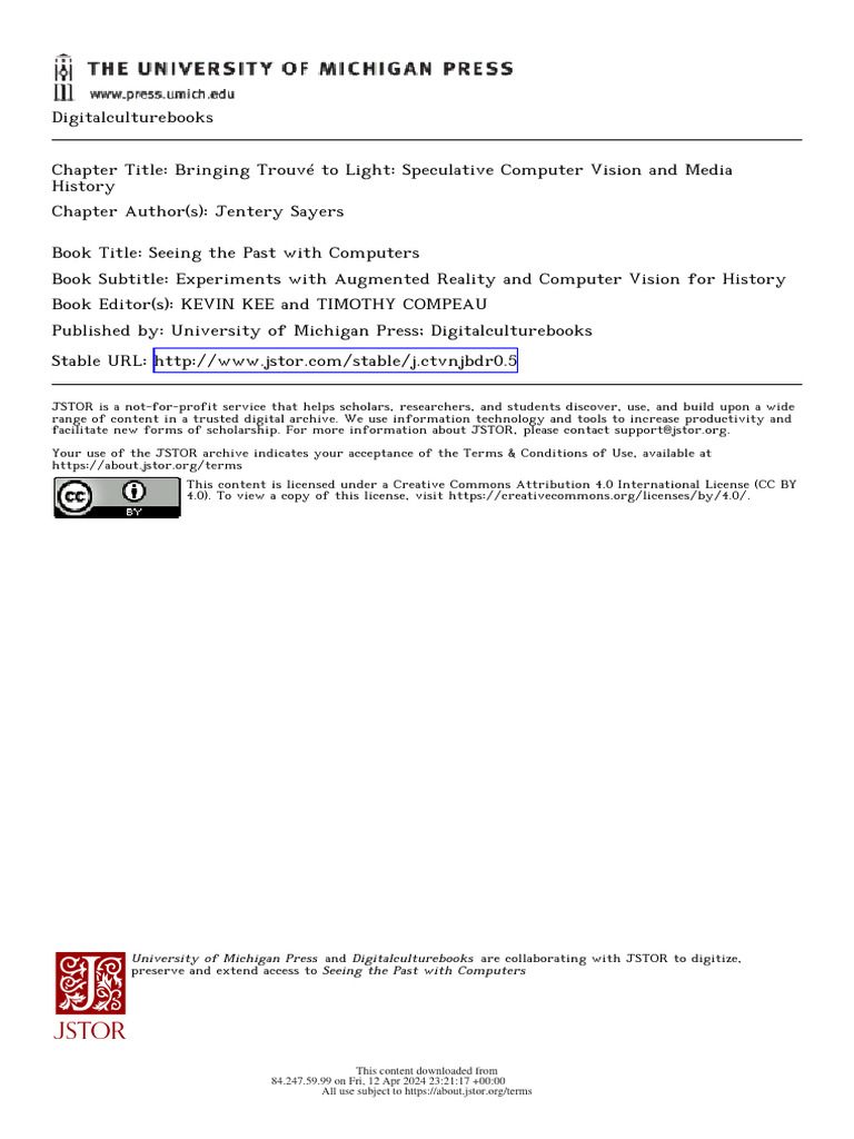 Sayers BringingTrouvLight 2019 | PDF | Computer Vision | Visual Perception