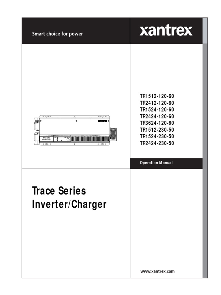 Xantrex TR Operation Manual | PDF | Electric Power | Battery Charger