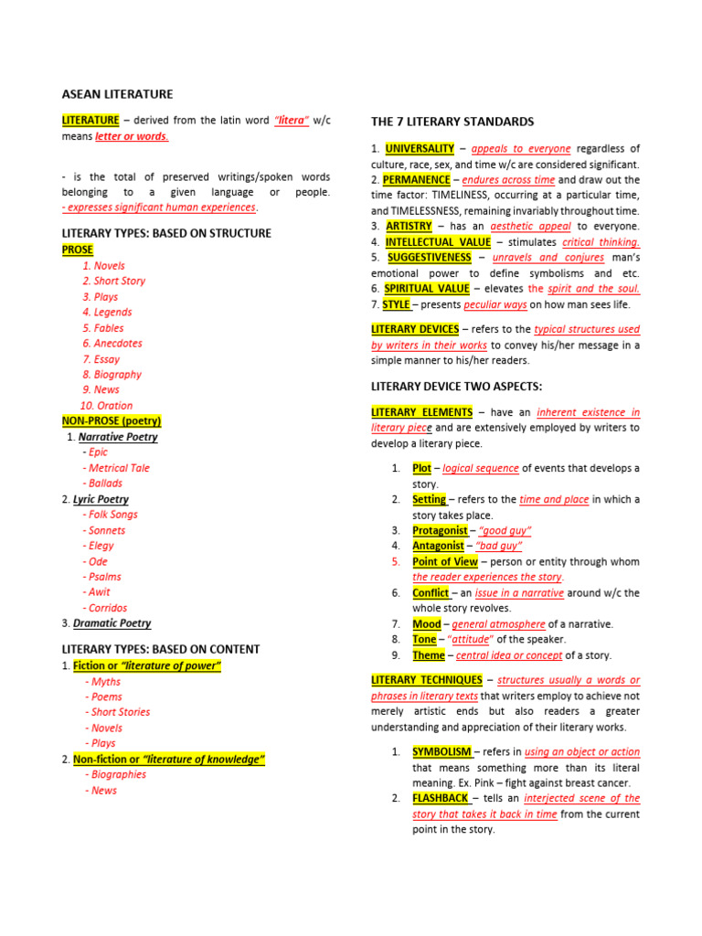 Asean Lit Reviewer | Download Free PDF | Poetry | Narrative