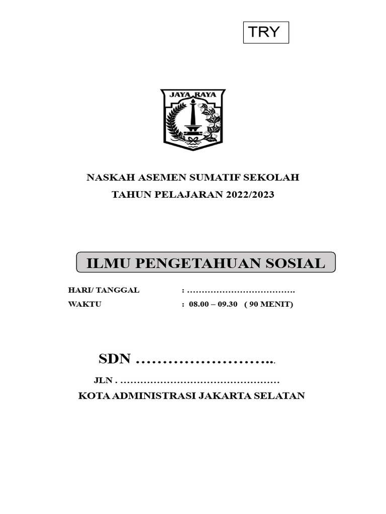 Naskah Try Out 1 Tim Ips | PDF
