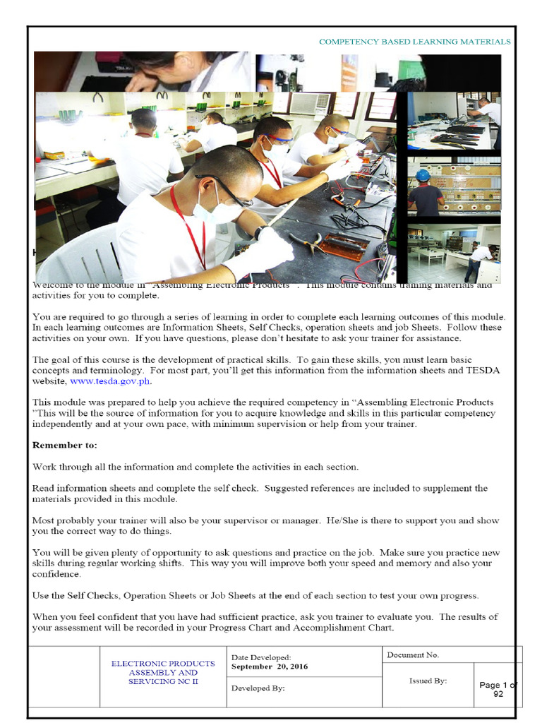 CBLM Epas Core1 PDF Free | PDF