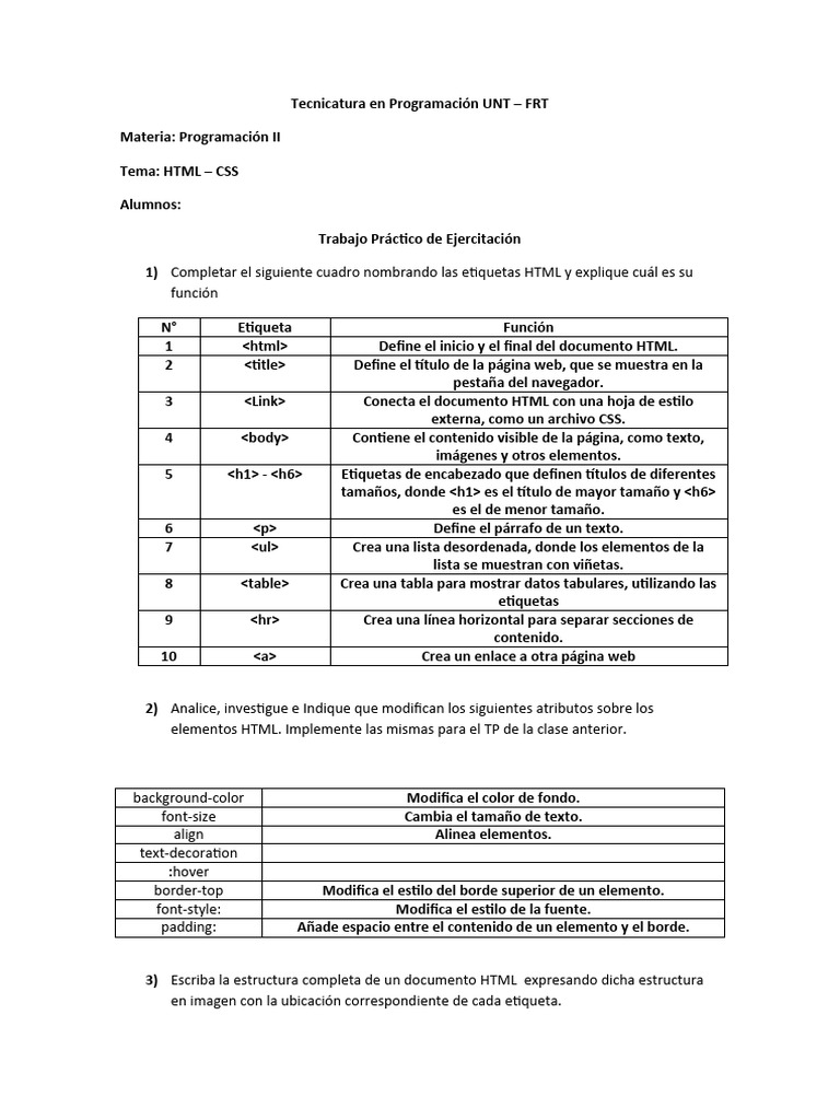 Tecnicatura en Programación UNT-FRT | PDF | HTML | Hipervínculo