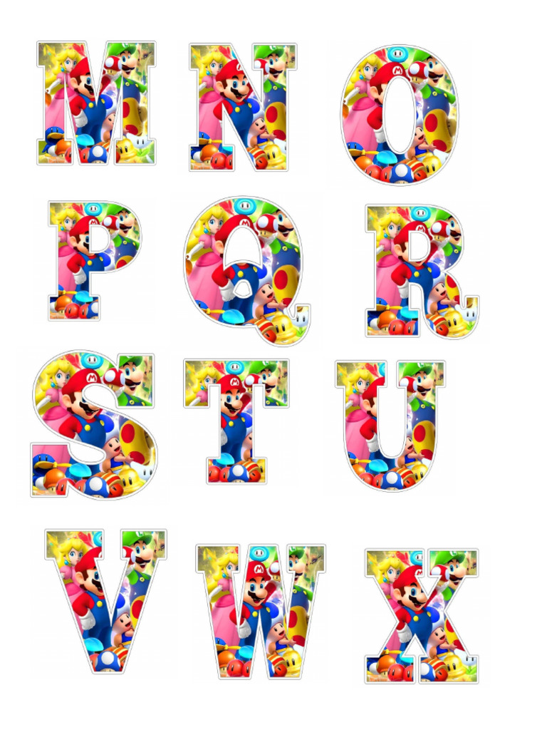 Letras Mario Bros | PDF