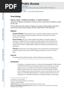 OAS Food Allergy and Cross-Reactivity Chart | PDF
