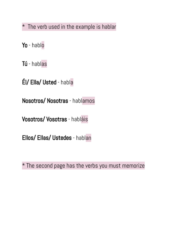 Spanish Study Guide | PDF