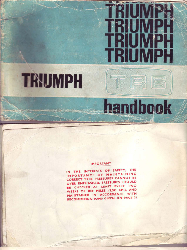 Triumph TR6 Handbook | PDF