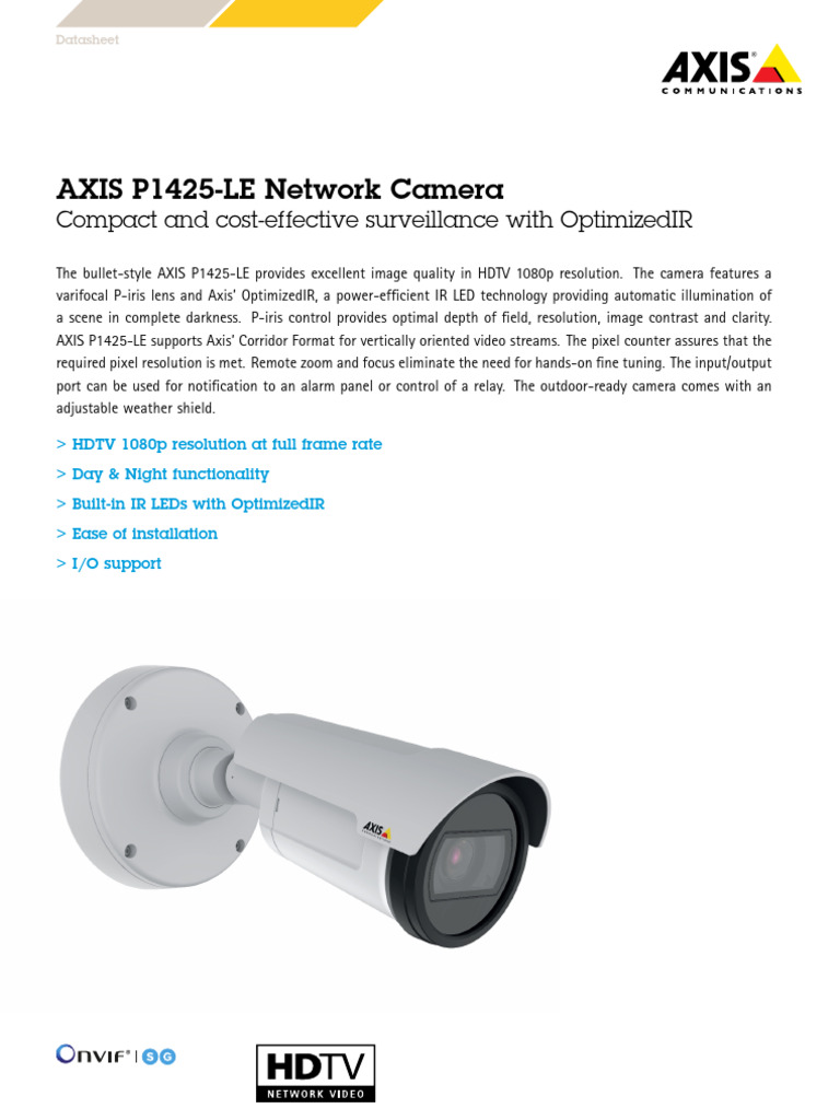 Axis p1425 Le Network Camera en US 208243 | PDF | Camera | File Transfer Protocol