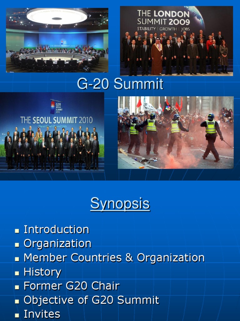 G20 Summit Guide: Members, History and Objectives | PDF | World Economy ...