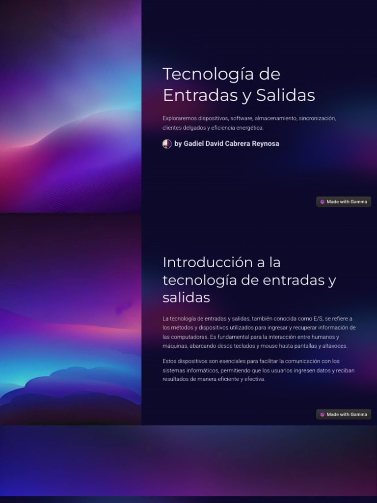 Tecnologia de Entradas y Salidas | PDF | Hardware de la computadora ...