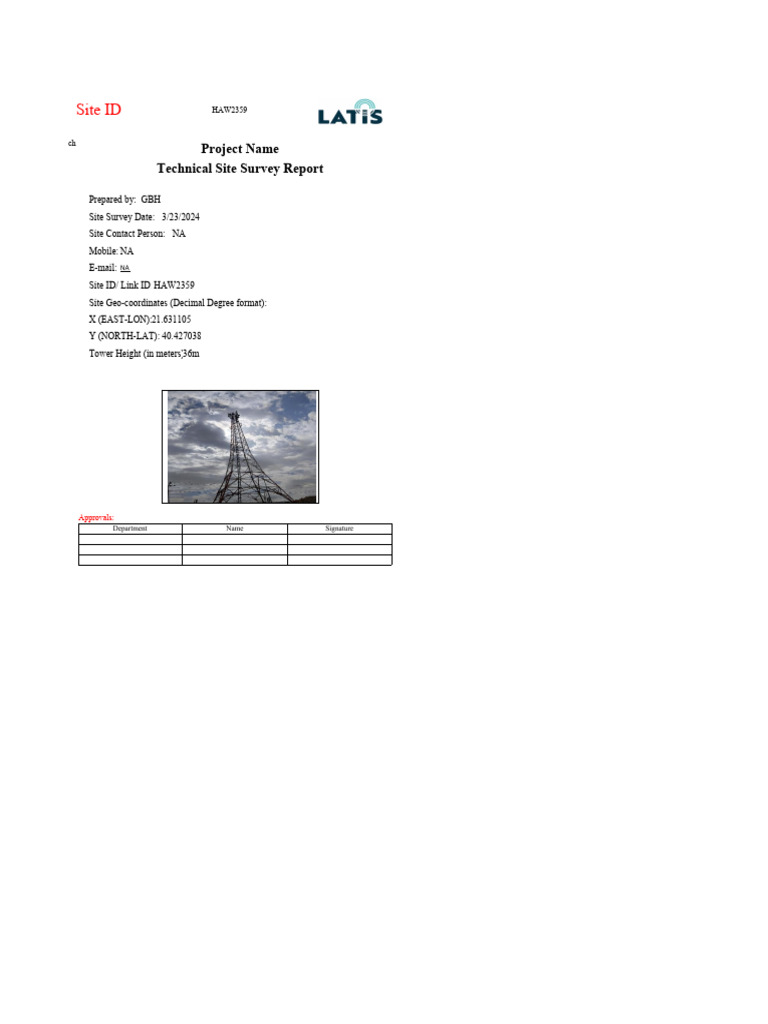 4-HAW2359 - Sample Site Temple For TSSR | PDF | Lte (Telecommunication ...