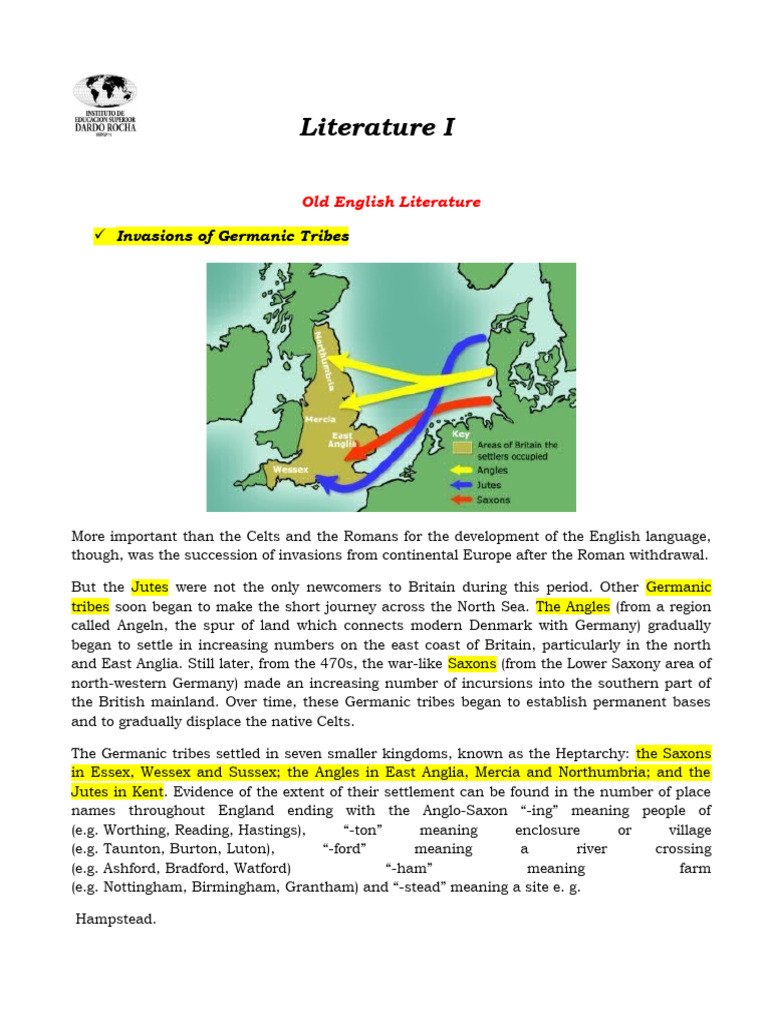 Old English Literature | Download Free PDF | Wessex | English Language