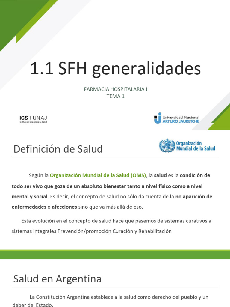 1.1 SFH generalidades (2) | PDF | Farmacia | Hospital