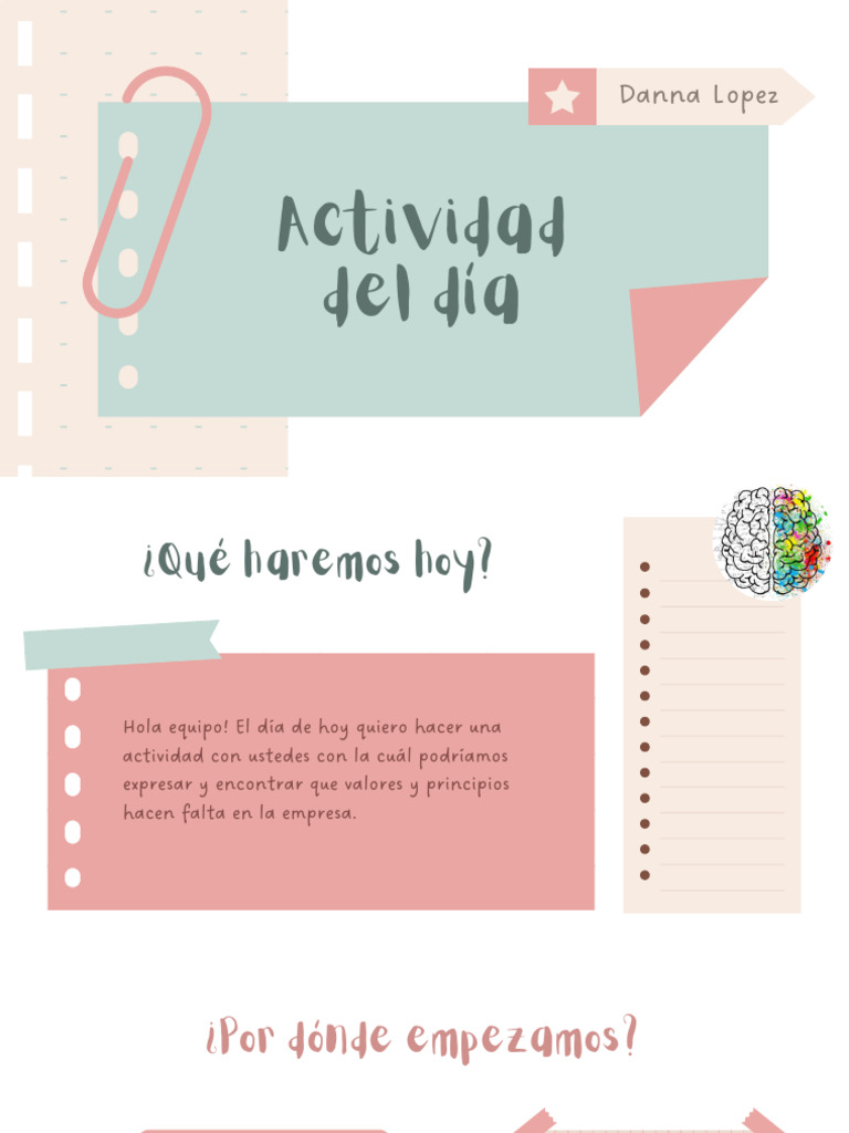 Actividad Del Dia | PDF