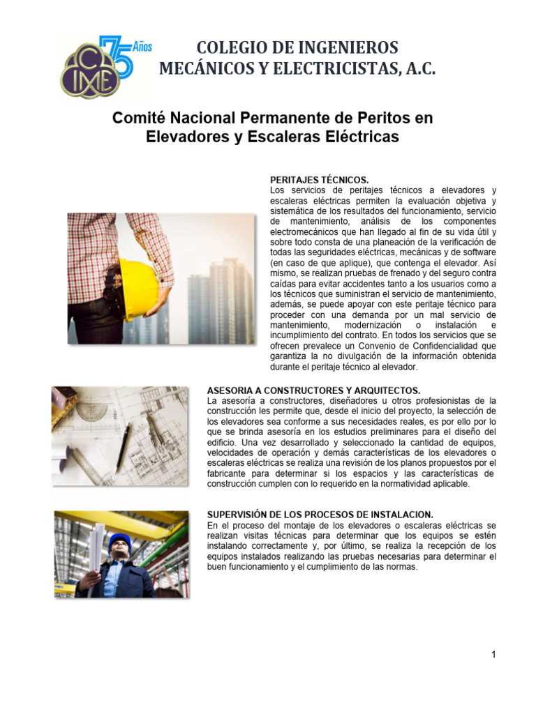 Servicios Técnicos para Elevadores | PDF | Arquitecto | Ingeniería