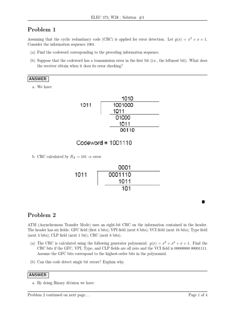 Solution to practice problem set 3 | PDF | Transmission Control Protocol | Data Transmission
