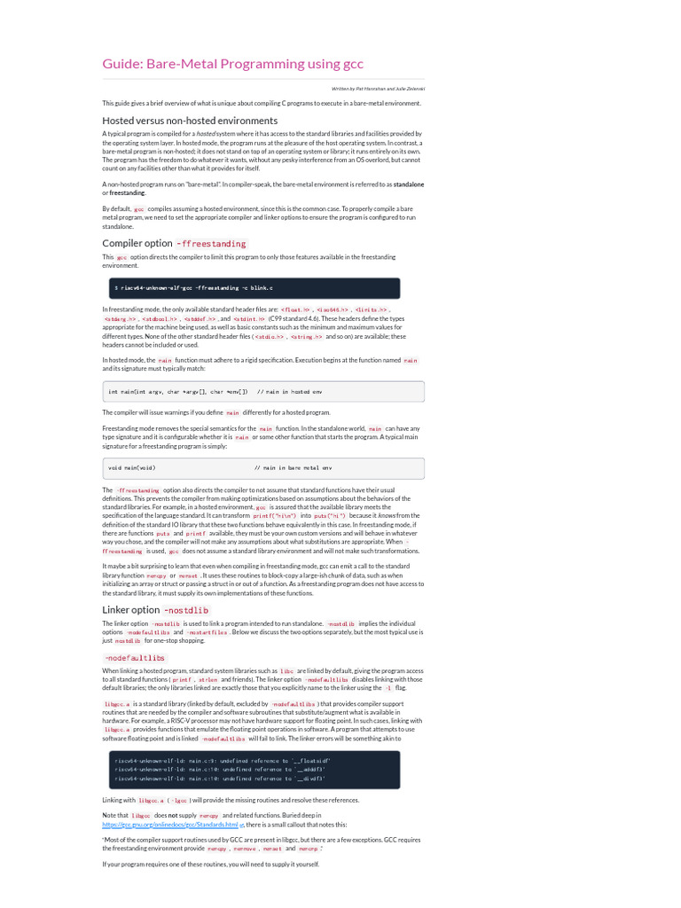 CS107E Guide - Bare-Metal Programming Using GCC | PDF | Library ... CS107E Guide - Bare-Metal Programming Using GCC | PDF | Library ...