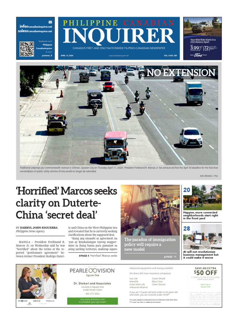 Philippine Canadian Inquirer #585 | PDF