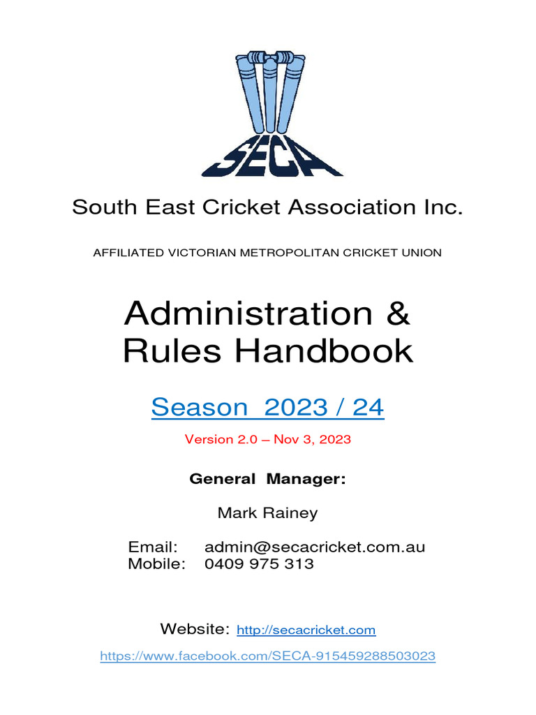 SECA Administration & Rules Handbook 2023 | PDF | Social Media ...