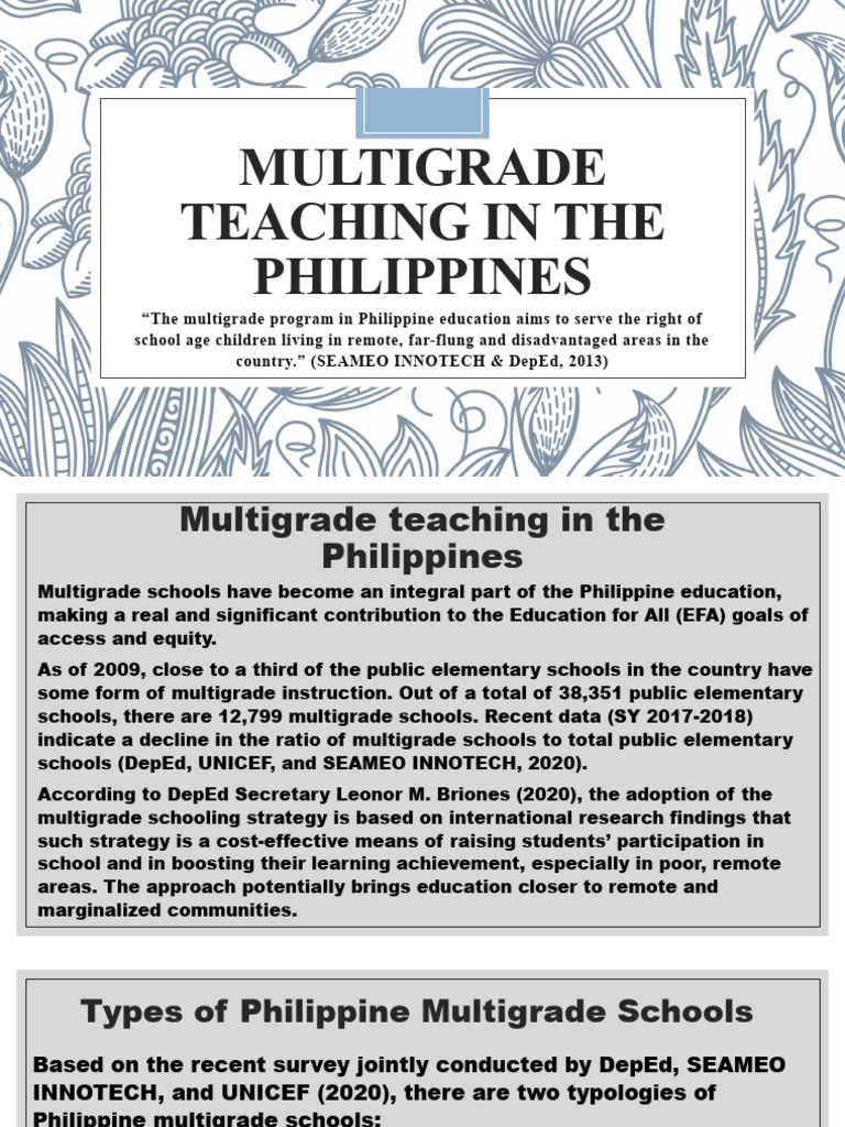 Multigrade Teaching in The Philippines | PDF | Career & Growth | Social ...