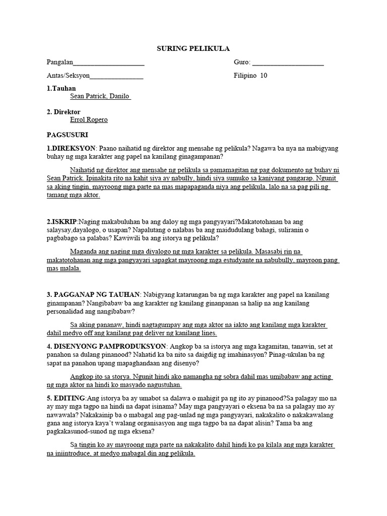 Suring Pelikula 1 | PDF