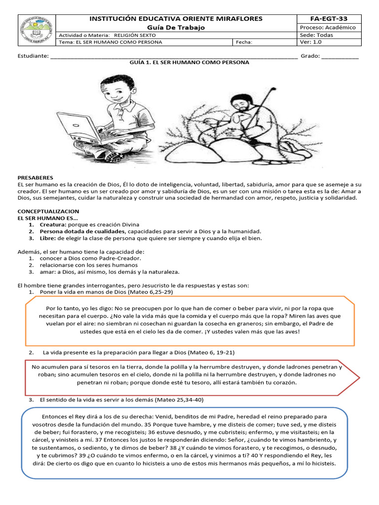 El Ser Humano Como Persona | PDF