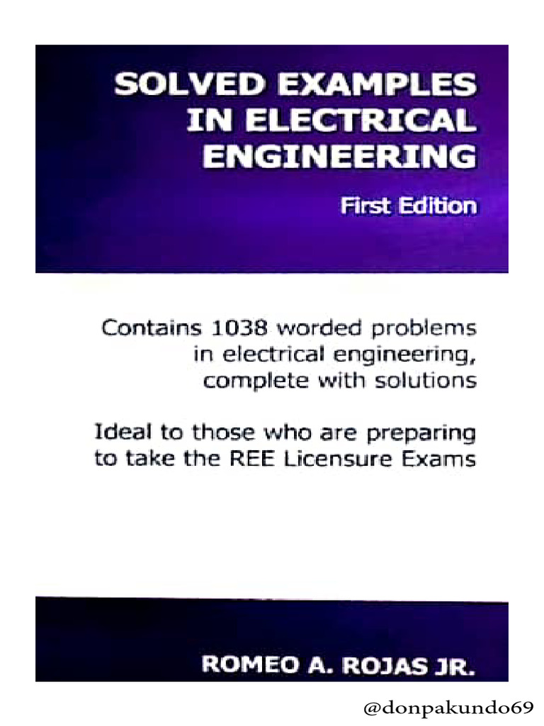 Solved Examples in Electrical Engineering, First Edition by Engr. Romeo a. Rojas Jr._rsaDIII ...