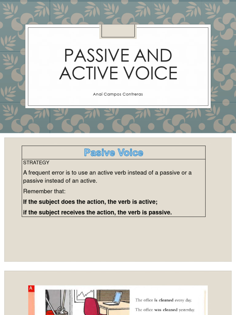 Understanding Active and Passive Voice | PDF | Language Arts & Discipline