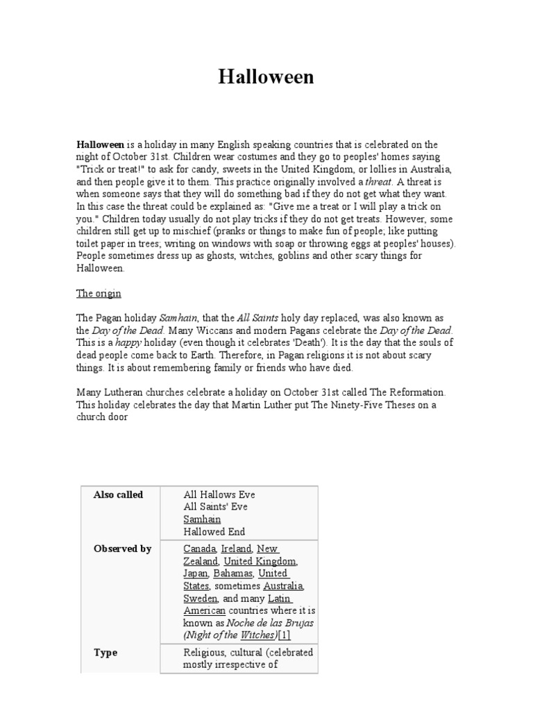 Halloween | PDF | Philosophy | Religion & Spirituality