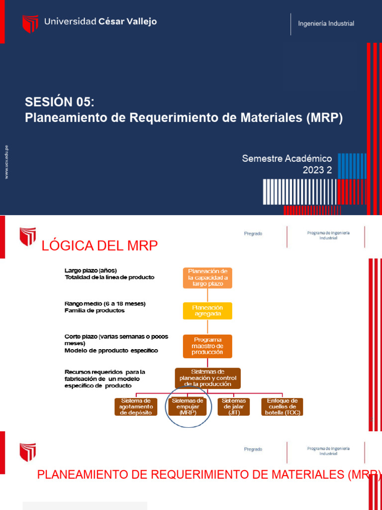 Planeación MRP: Requerimientos de Materiales | PDF | Planificación ...