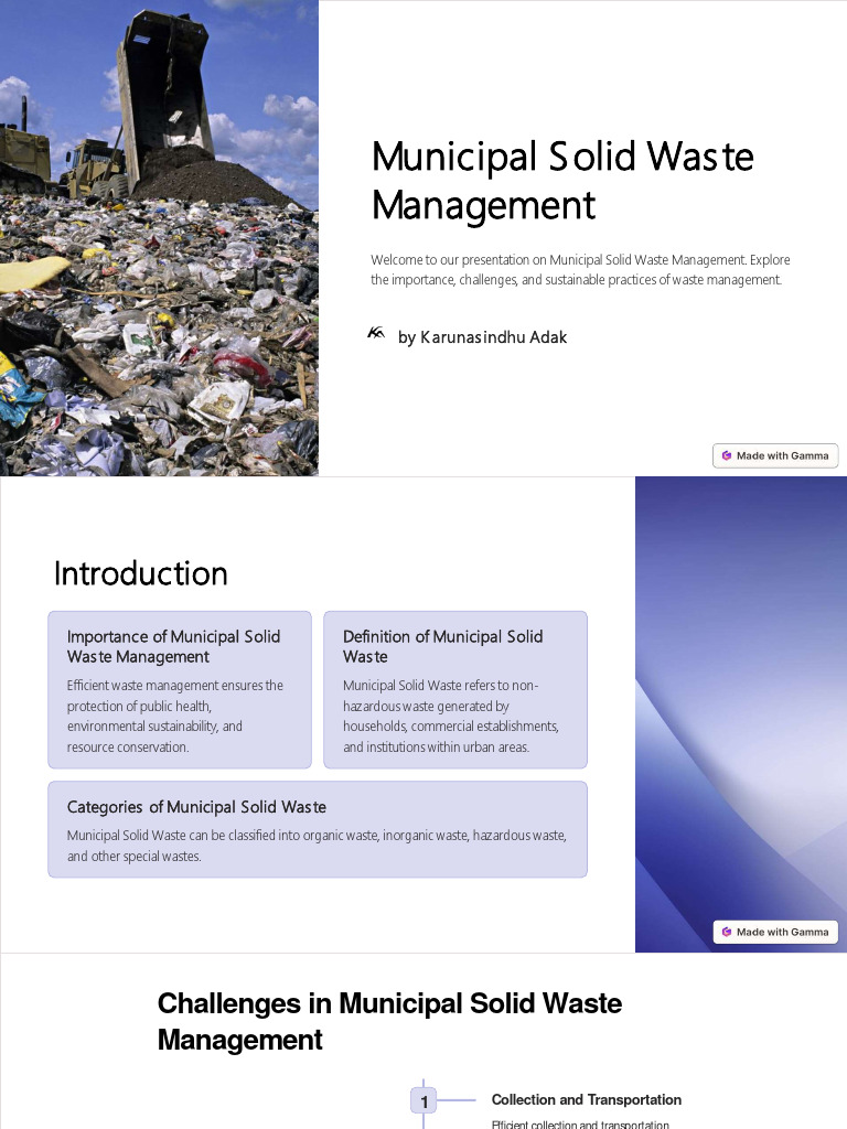Municipal Solid Waste Management Insights | PDF | Waste | Waste Management