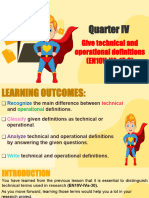Technical vs. Operational Definitions | PDF | Definition | Word