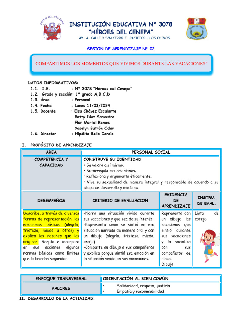 Emociones y Recuerdos Vacacionales | PDF | Las emociones | Sicología