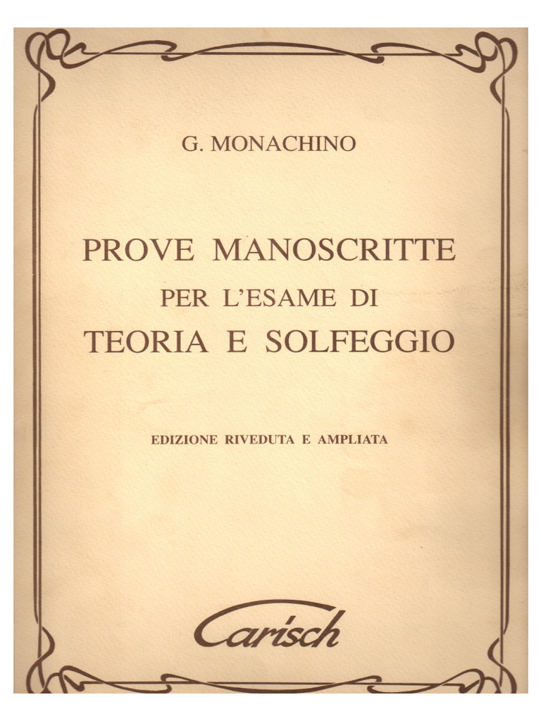 Prove Manoscritte Prima Parte Monachino | PDF