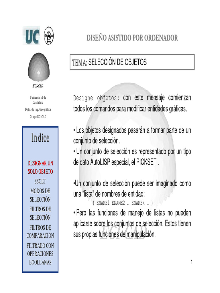 Selección de Objetos en AutoLISP | PDF | Informática | Programación de ...