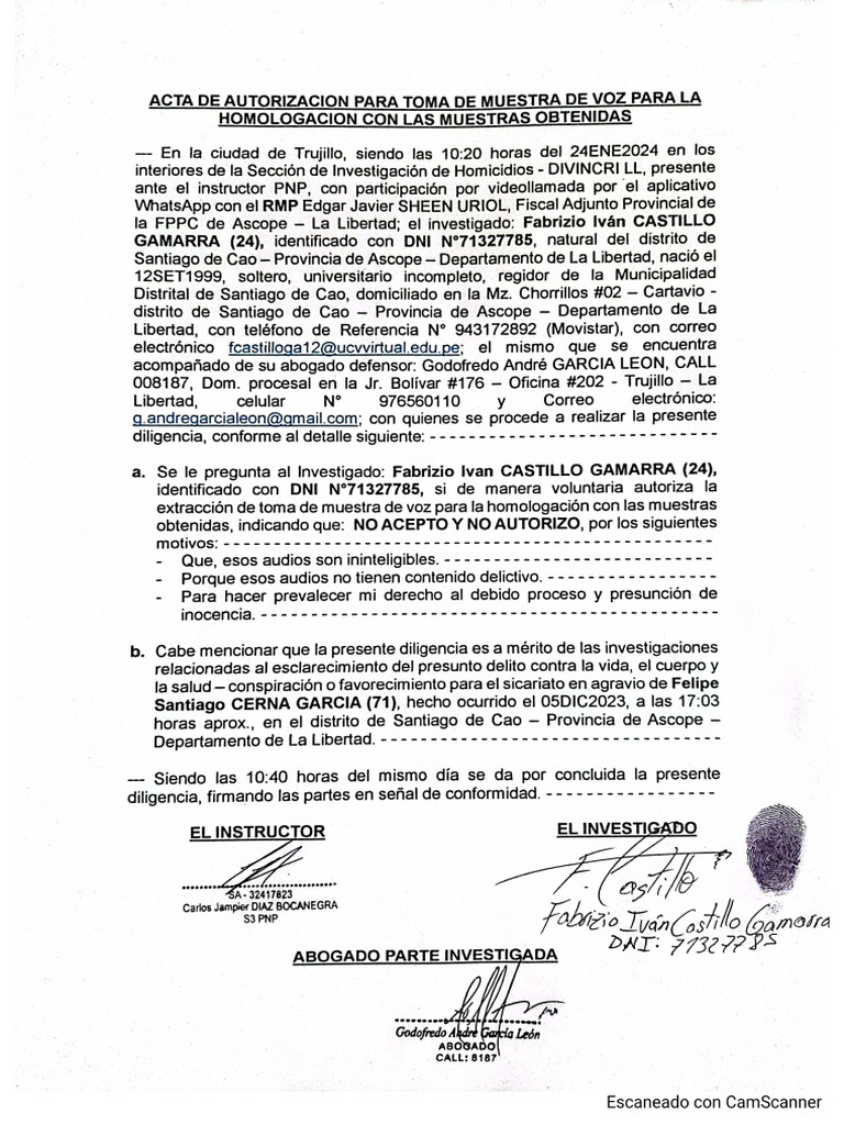 Parte Sobre El Caso | PDF