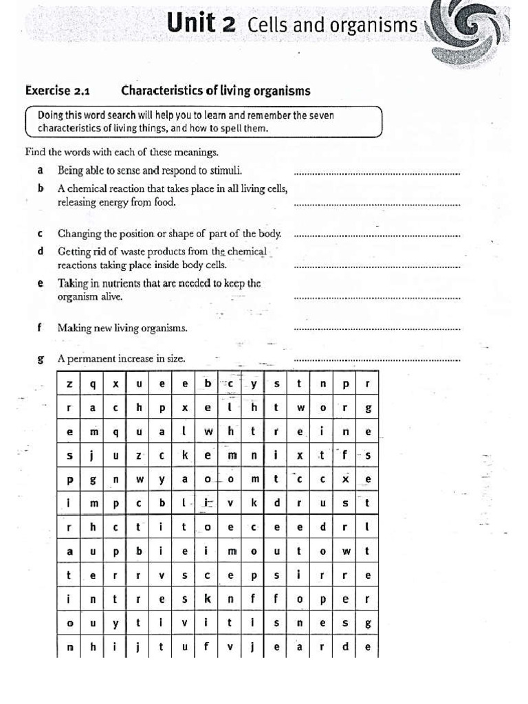 Unit 2- Cells and organism | PDF