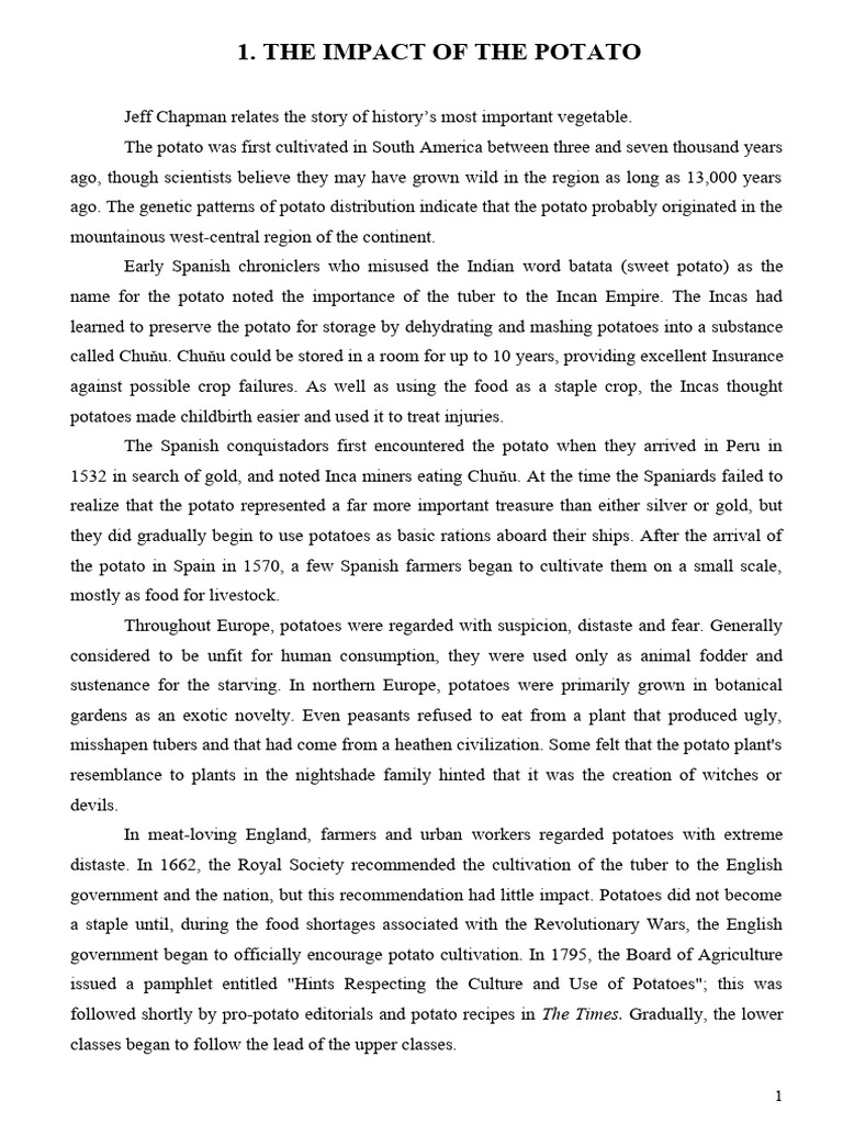 Reading Intermediate | PDF | Hypnosis | Potato