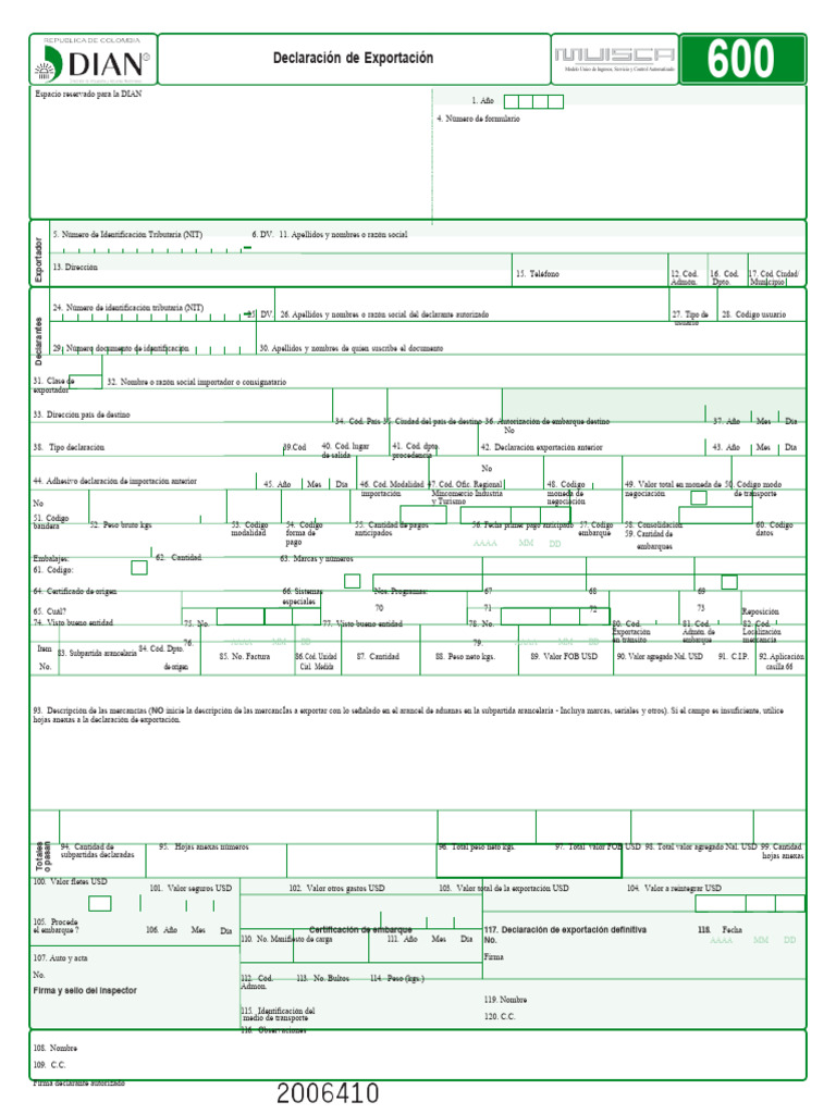 Formulario 600 2014 | PDF | Arancel | aduana