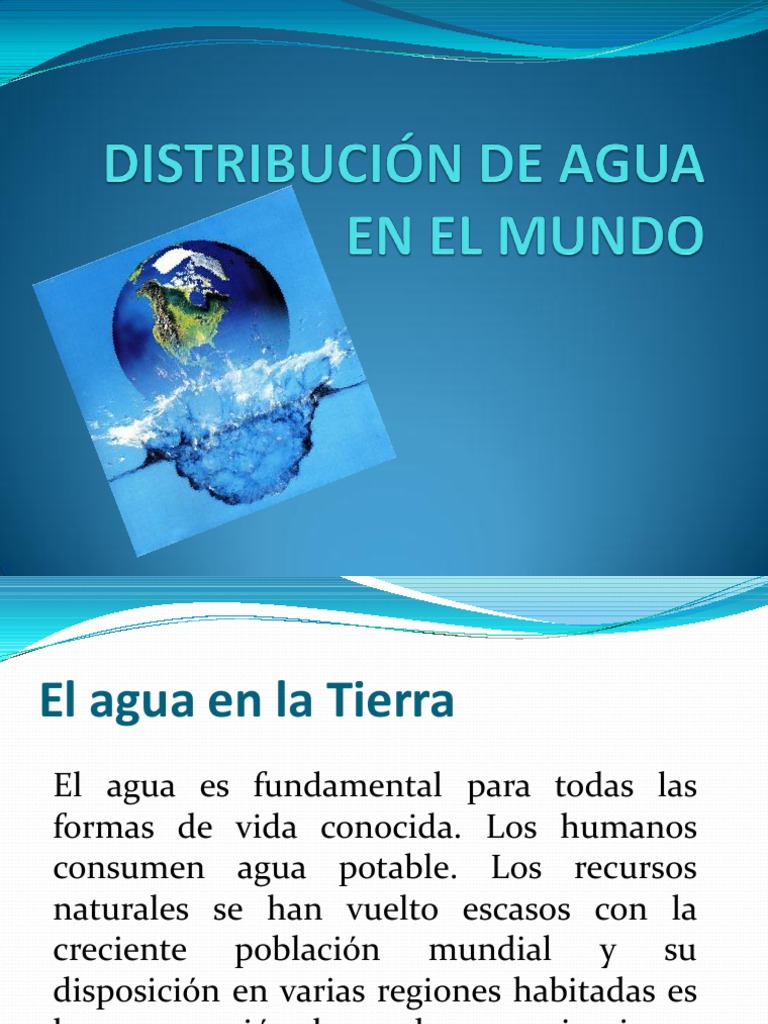 Distribución de Agua en El Mundo | PDF | Océanos | Agua