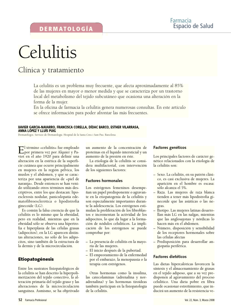 Celulitis | PDF | Especialidades Medicas | Medicina CLINICA