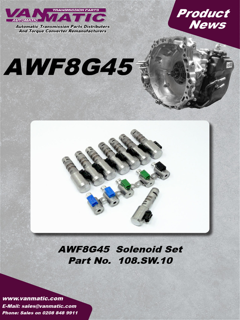 AWF8G45 Solenoid Set Part No. 108.SW.10 | PDF | Home & Garden ...