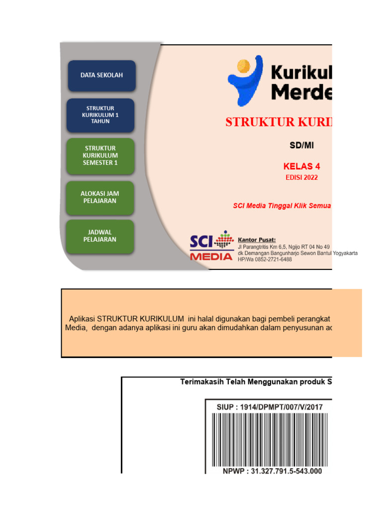 Stuktur Kurikulum Merdeka Kelas 4 Pdf