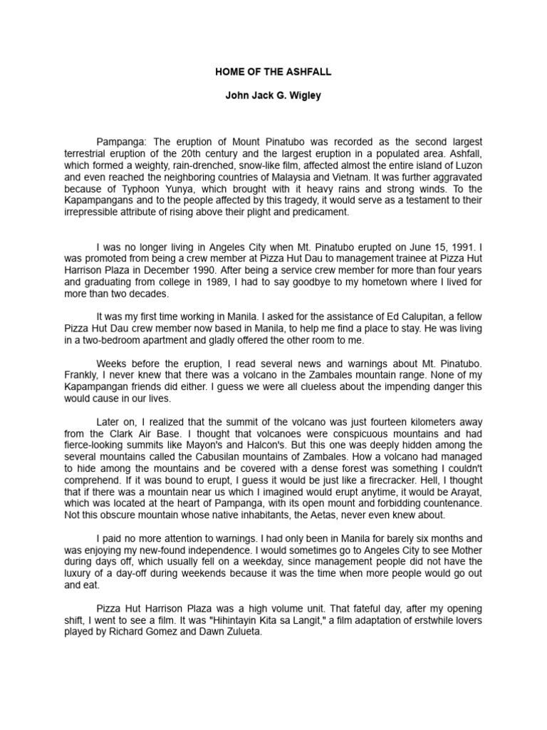 Home of the Ashfall | PDF