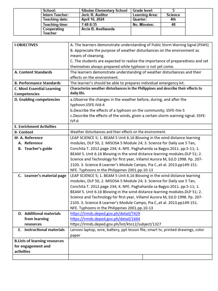 Public Storm Warning Signal (PSWS) | PDF | Erosion | Weathering