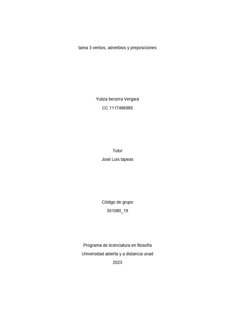 Significado del nombre Yuliza | PDF | Verbo | Adverbio